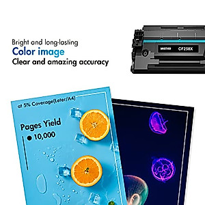 58X CF258X Toner Cartridge: 2 Pack (with Chip, High Yield) Replacement for HP CF258X 58X 58A CF258A MFP M428fdw M428fdn M428dw M404 M428 Pro M404n M404dn M404dw Printer (Black)