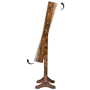 Yone jx je Jewelry Display Stands,LED Light Jewelry Cabinet Armoire,Standing Mirror Makeup Lockable Large Storage Organizer w/Drawers,For Living Room Or Bedroom (Antique)