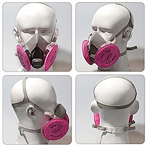 MOARON Reusable Half Facepiece, Half Facepiece with Goggle, Protection from Dust and Organic Vapors, for Painting, Sanding, Polishing, Spraying, Decorating