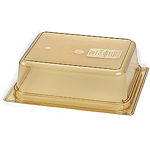 Carlisle FoodService Products 10421B13 StorPlus High Heat Food Pan, 4" Deep, Half Size, Amber