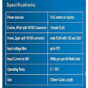 AIMHD 4 Pair RJ45 Ethernet Combiner, Cat5 PoE Splitter, 2-in-1 (2 Cameras Over 1 Cable) Adapter for 8 IP Security Camera NVR Surveillance System