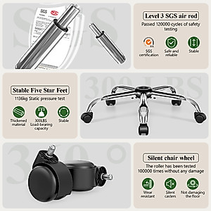 FelixKing Office Chair, Ergonomic Desk Chair, Breathable Mesh Computer Chair Swivel Home Desk Gaming Chair with Wheels and Flip-up Armrests, Adjustable Height for Conference Room (Black)