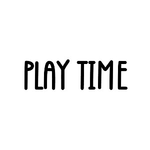 Vinyl Wall Art Decal - Play Time - 9" x 30" - Trendy Cool Motivational Positive Fun Quote Sticker for Bedroom Kids Room Living Room Playroom Daycare School Office Coffee Shop Decor (Black)