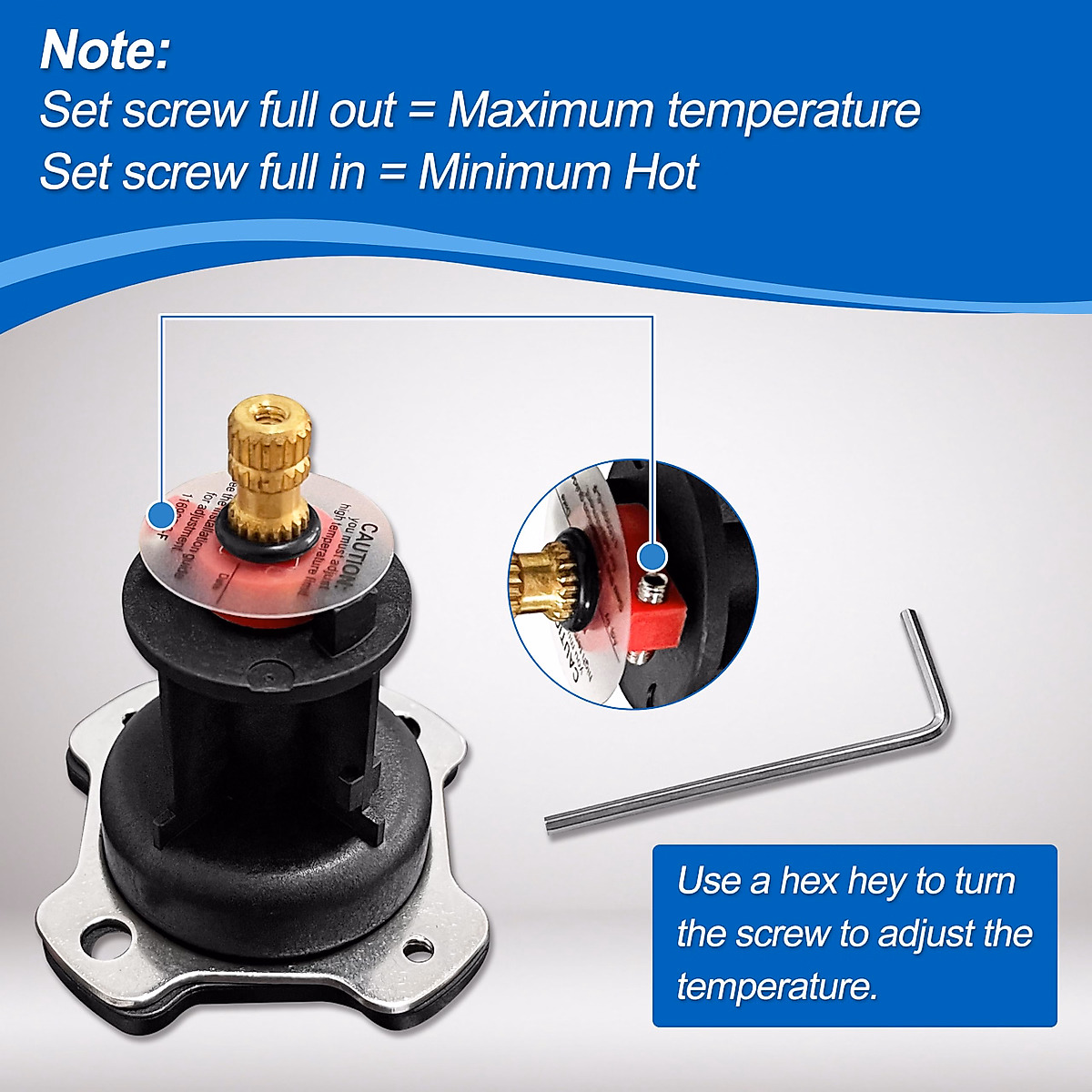 GP876851 Mixer Cap and Pressure-Balancing Unit Kit,Compatible with Kohler Shower Valves K-304 and K-11748 Platforms Include GP800820 and GP77759,Black