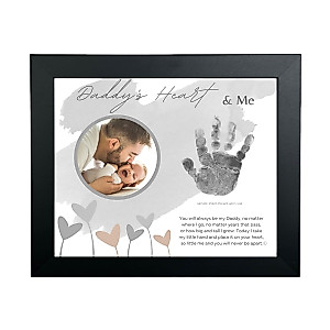 Baby Child Keepsake Handprint Frame for Daddy with Poetry - Loving Gift for Dad for Christmas, Father's Day, Birthday- Made in USA