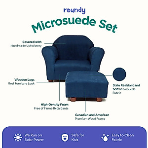 KEET Roundy Child Size Chair with Microsuede Ottoman