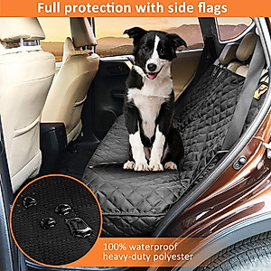 Bark Lover Dog Back Seat Cover Protector, Waterproof Dog Car Seat Covers, Heavy-Duty & Nonslip Backseat Protection for Dogs and Kids, Compatible Pet Car Seat Cover for Cars, Trucks & SUVs
