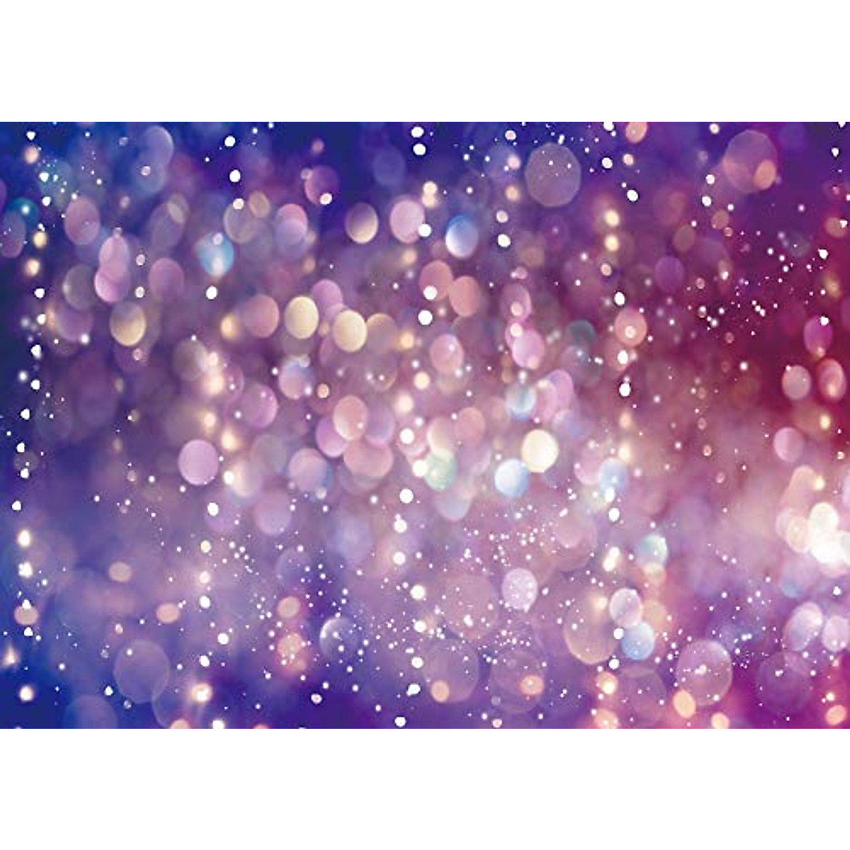 WR Purple Light Spots Backdrop Dreamy Glitter Dots Halos Photography Background Girl Birthday Party Baby Shower Decor Banner Video Photo Studio Props, 7x5FT(width 210cm x Height 150cm)