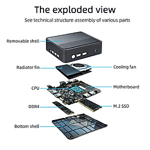 KOOSMILE Mini Pc Intel N5095 (Up to 2.9 GHz),Windows 11 Pro Mini Desktop Computer,16GB DDR4 RAM, 512GB M.2 SATA SSD (Up to 2TB) Small PC Support 4K UHD/Dual HDMI/ USB3.0/ BT4.0/2.4G+5G WiFi…