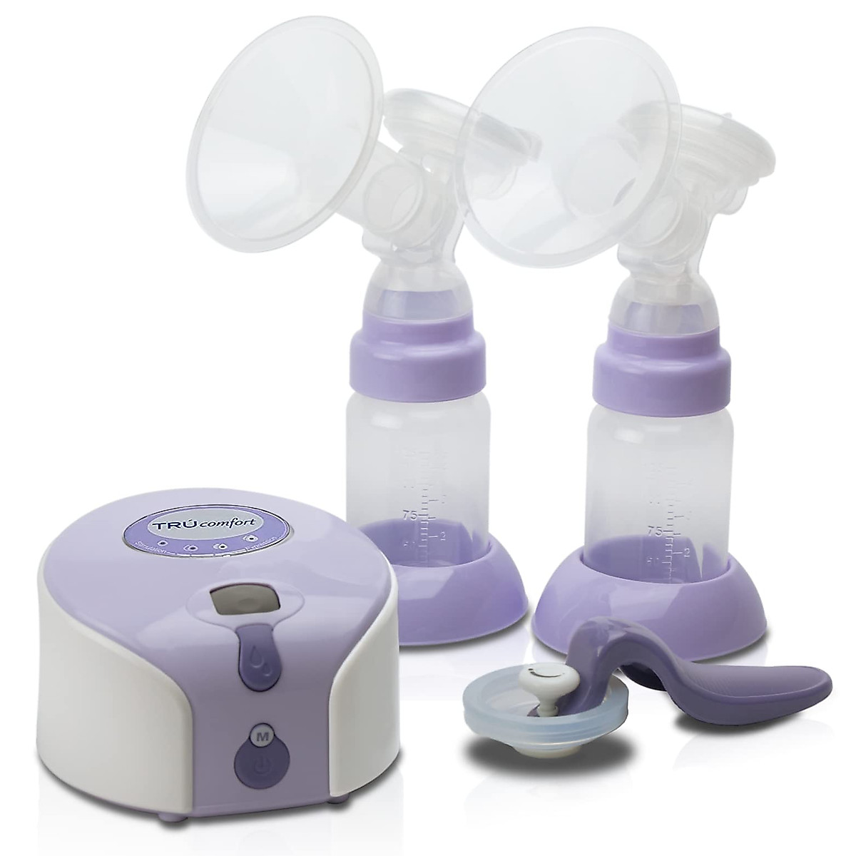 Roscoe Medical ROS-DBEL Viverity Trucomfort Double Electric Breast Pump with Collection Combo Kit, 4 Preset Speeds, 7 Suction Strengths