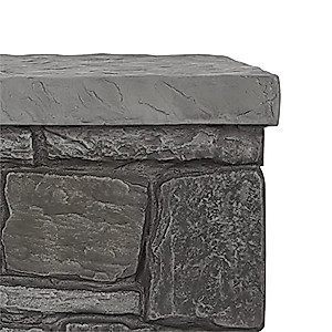 Bowery Hill Contemporary Steel Propane Tank Cover in Gray