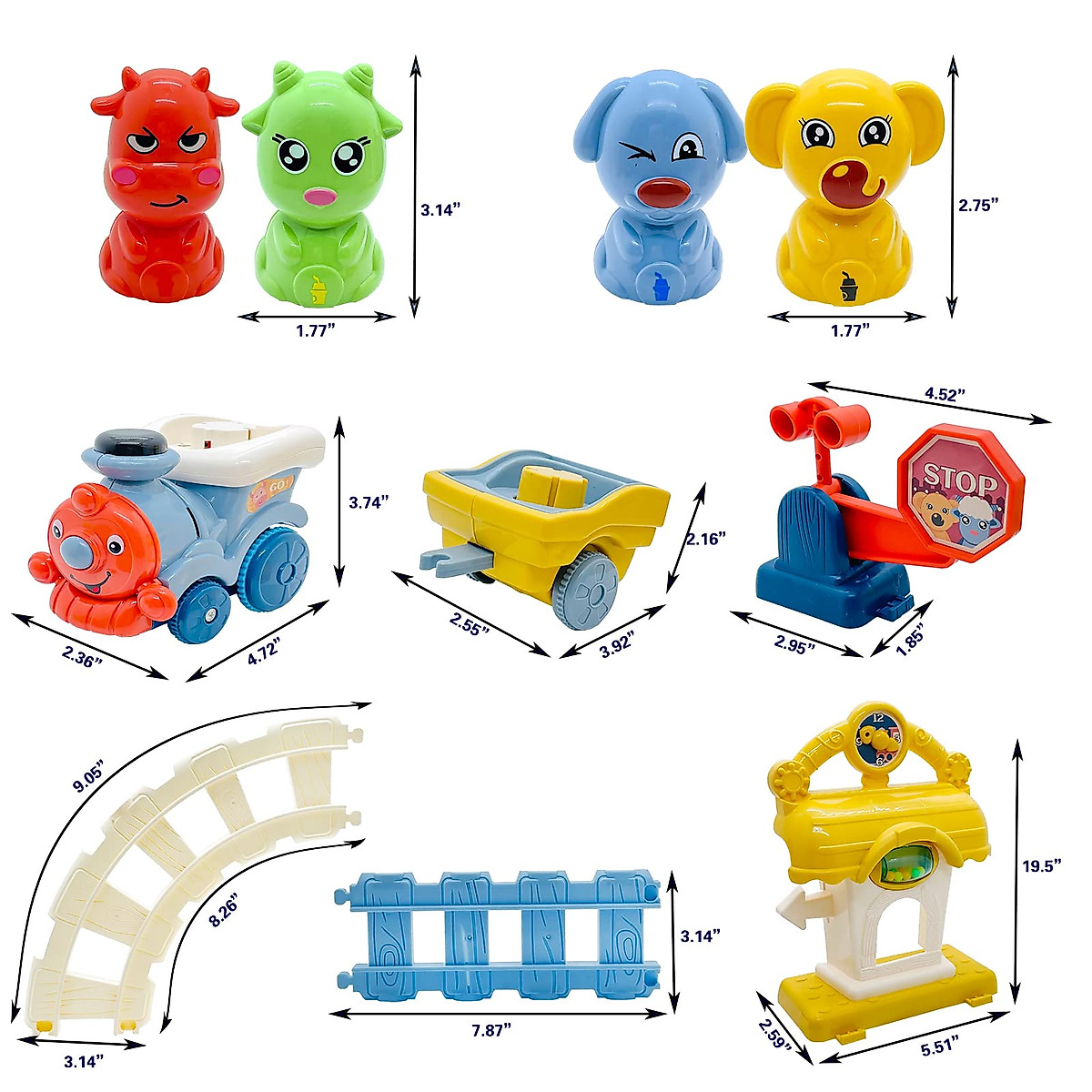 Musical Train Track Set Toys for Toddler 3yrs Old Electric Animal Train Toy Birthday Gift for 3 4 5 6 7 Year Old Boys Toy for Boy Girl Kid Infant Gift