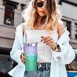 SpenMeta Sisters Gifts from Sister - Unique Gifts for Sister, Funny Sister Birthday Gifts from Sister, Little Sister, Big Sister Present Ideas Christmas Graduation Gift - Cup Tumbler