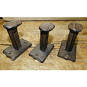 CharmingStuffS New 1 Cast Iron Antique Style Railroad Spike Coat Hooks Hat Hook Rack Towel Garden XL-0106QQQ by CharmingSS