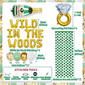 Rokochoes Wild In The Woods Decorations Camping Bachelorette Party Decors Banner Bride To Be Sash Ring Champagne Bridal Shower Wedding Engagement Hen Party Decors