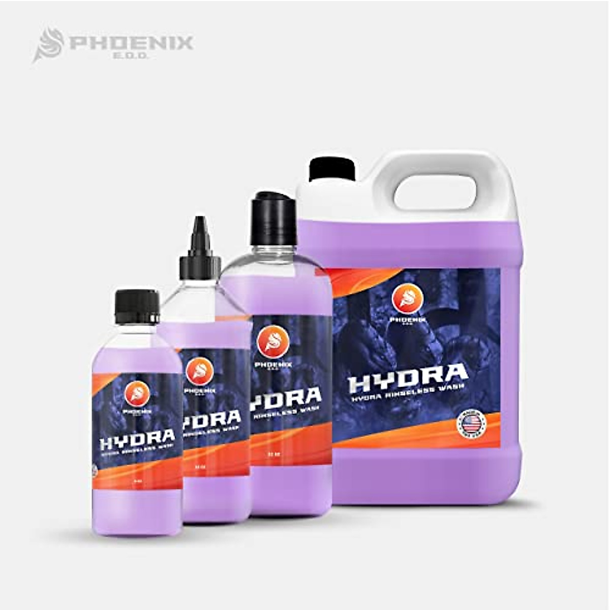 Phoenix E.O.D. Hydra Rinseless Wash - Encapsulates and Emulsifies Dirt, Safe on Paint, Coatings, and Wraps. (16oz)