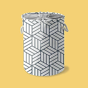 Hampers for Laundry Collapsible Clothes Baskets with Easy Carry Handles and Drawstring Waterproof Storage Organizer Perfect for Kids Boys Girls Toys Room, Bedroom, Nursery, Home, Gift Basket - 38L