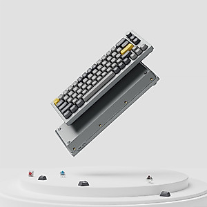 Keychron Q2 Wired Custom Mechanical Keyboard Knob Version, 65% Layout QMK/VIA Programmable Macro with Hot-swappable Gateron G Pro Brown Switch Double Gasket Compatible with Mac Windows Linux (Grey)