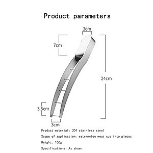 TBESTOACC Watermelon Slicer, 304 Stainless Steel Watermelon Cutter, Quickly Safe Fruit Cutter, Slicer Carving Tools for Kitchen (silver)