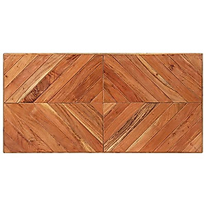 YPWRENH Rectangular Wooden End Table Dining Table 47.2"x23.6"x29.9" Solid Acacia and Mango Wood for Dining Room, Kitchen or Living Room