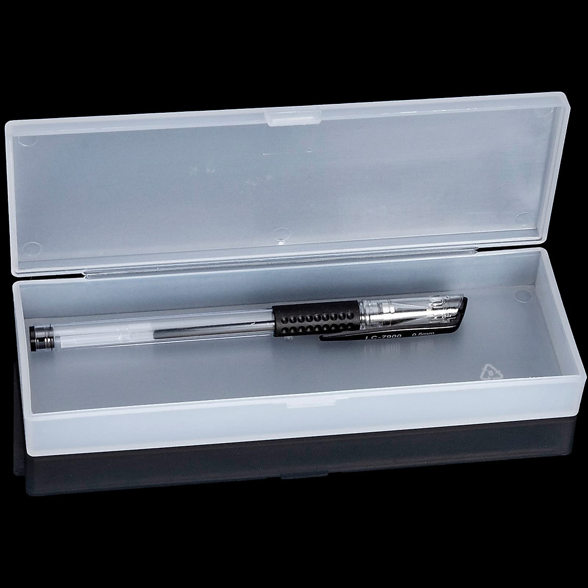 Qeuly 4 Pack 7.2" x 2.5" x 0.98" Small Rectangle Plastic Case Mini Storage Containers with Hinged Lids Translucent Matte Plastic Organizer Box for Small Items Craft Supplies (Translucent)