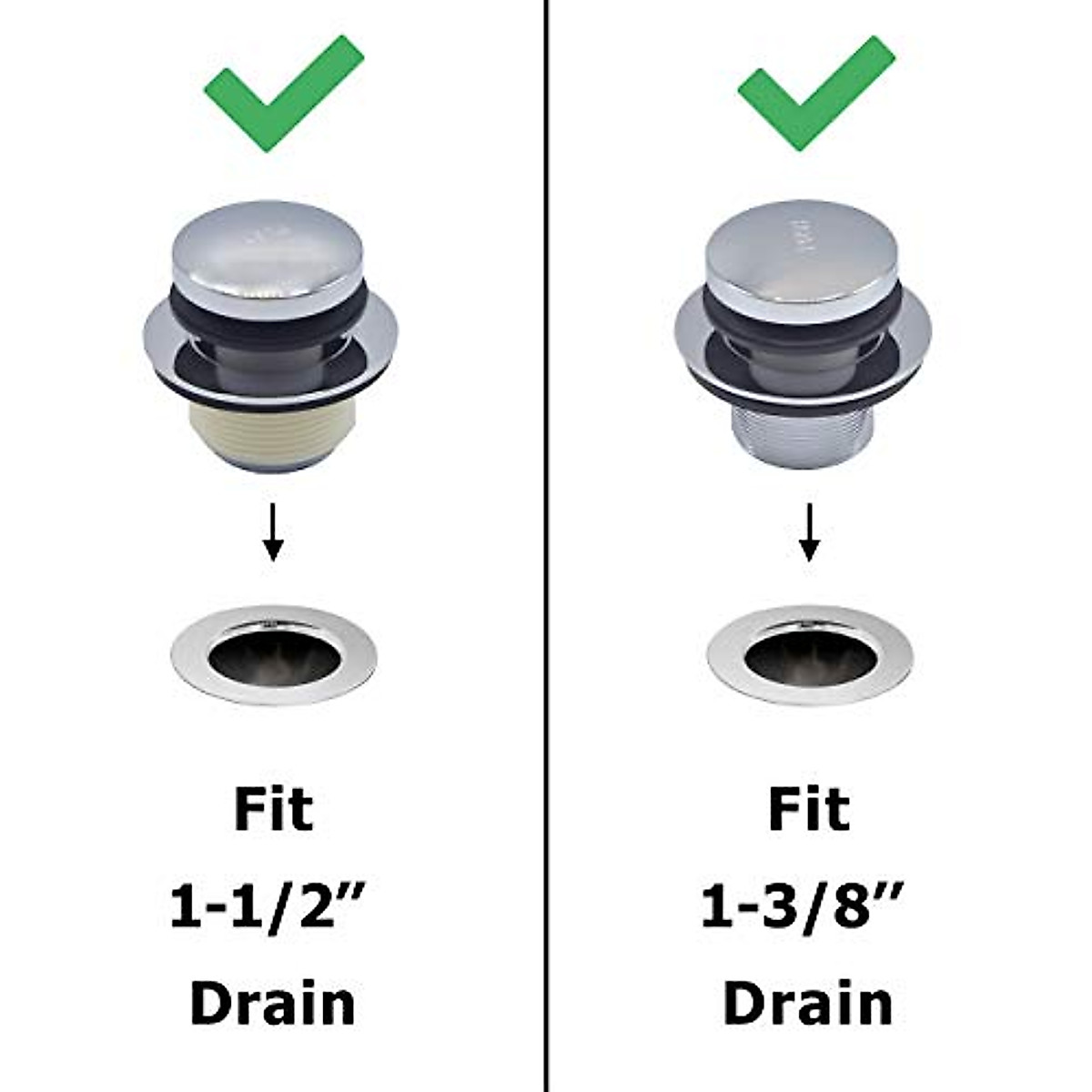 Gold-Hao-the-bathroom Tip-Toe Bath Drain Trim Kit (Chrome)