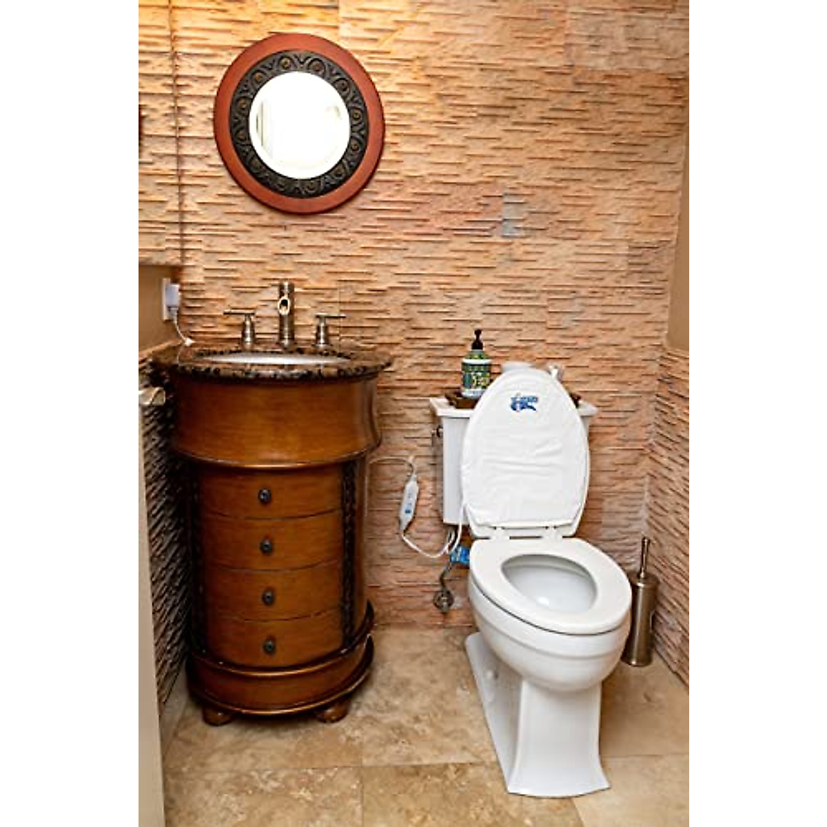 Toastie Tush Innovative Elongated Toilet Seat Warmer | Easy to Install, Easy to Clean, Heated Toilet Seat Elongated | Waterproof Warm Toilet Seat | Electric Elongated Toilet Seat Cover Heater