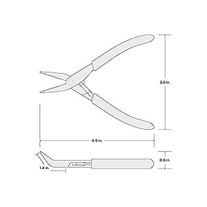 TEKTON Mini Bent Long Nose Pliers | PMN11301