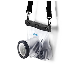 Zonman DSLR Camera Univeral Waterproof Underwater Housing Case Pouch Bag for Canon Nikon Sony Pentax Brand Digital SLR Cameras (Transparent)