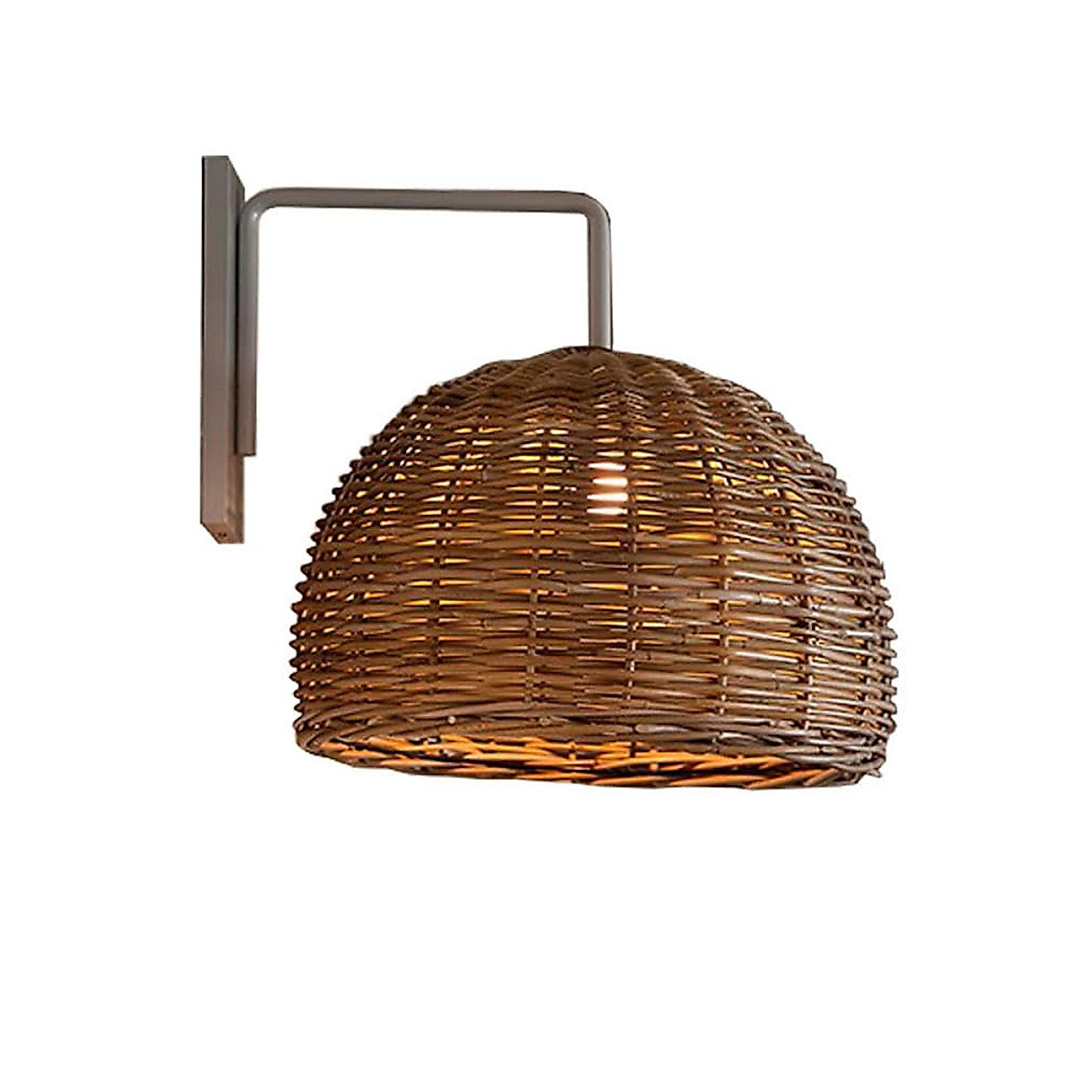 MODEBHD Plug in Wall Sconces, Rattan Wall Sconce,Boho Wicker Sconces Wall,Decor Wall Lamp with Plug in Cord,Hanging Lamps Wall Mount Light for Bedroom Living Room