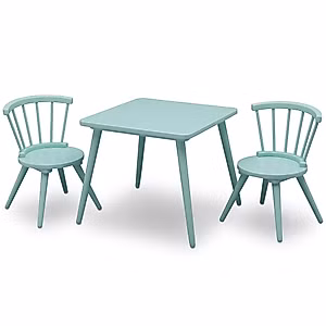 Delta Children Windsor 2 Chair, 3 Piece Set, Aqua