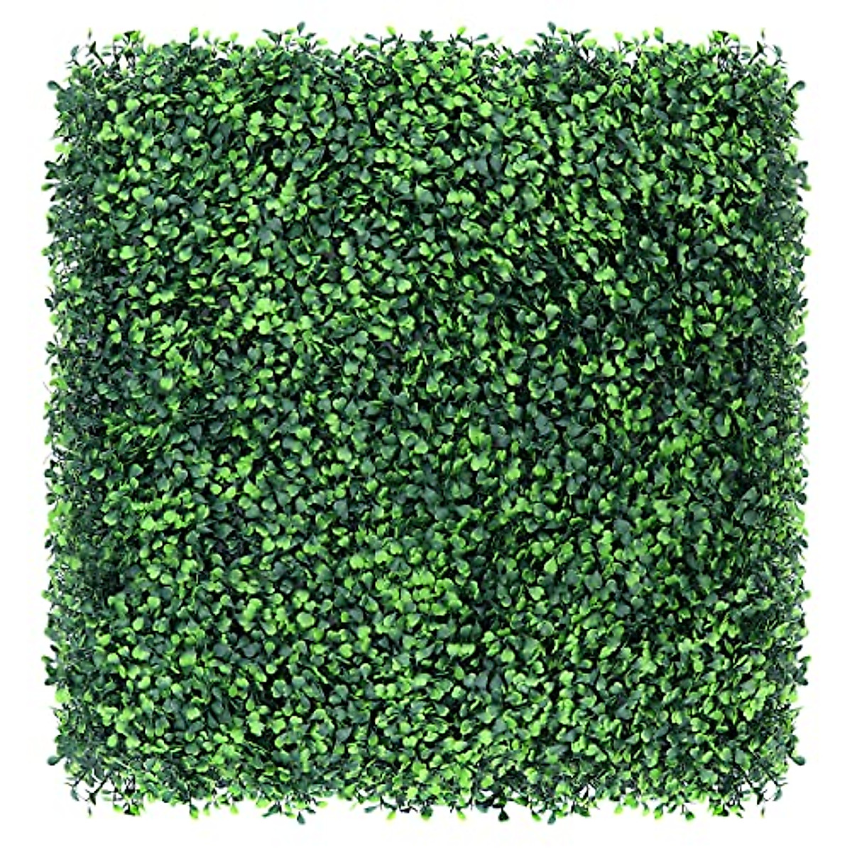 12PCS 20" X 20" Artificial Boxwood Topiary Hedge Plant Grass Backdrop Wall UV Protection Indoor Outdoor Privacy Fence Home Decor Backyard Garden Decoration Greenery Walls