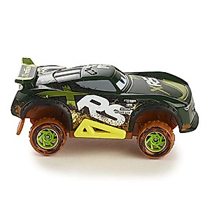 Disney Car Toys XRS Mud Racing Steve Slick Lapage Vehicle 155 Scale Die-Casts, Real Suspensions, Off-Road, Dirt-Splashed Design, All-Terrain Wheels, Ages 3 and upâ€‹