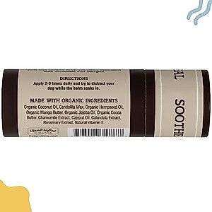 Natural Dog Company Paw Soother Balm, 2 oz. Stick, Dog Paw Cream and Lotion, Moisturizes & Soothes Irritated Paws & Elbows, Protects from Cracks & Wounds
