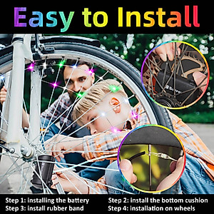 Sumree LED Bike Wheel Lights,2-Tire Pack Bike Lights with Batteries Included,Bicycle Lights-Stocking Stuffer Birthday Gift for Kids,Adults,Boys,Girl