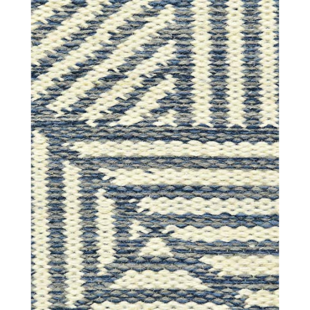 Solo Rugs Edra Contemporary Handmade Area Rug, 8' 0" x 10' 0", Denim