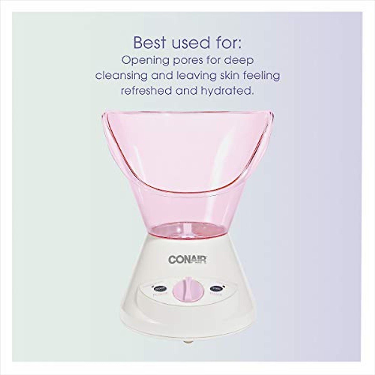 True Glow by Conair Gentle Mist Moisturizing Facial Steamer with Cleansing Brush