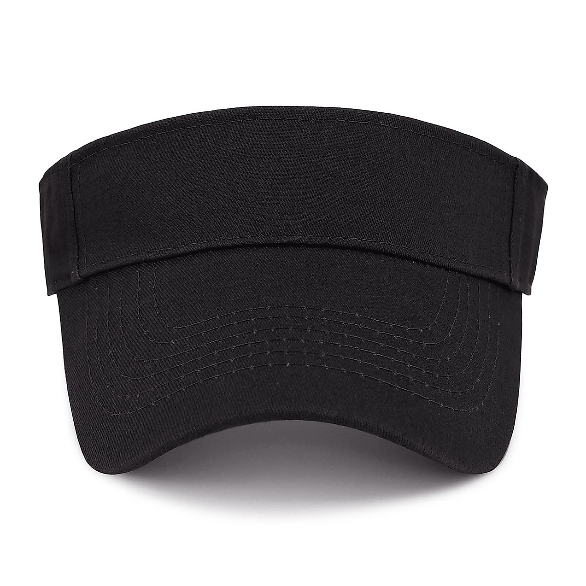 Mens Womens Sun Visors with UV Protection Adjustable Sports Sun Visor Hats for Sports Summer Hats Solid Black One Size