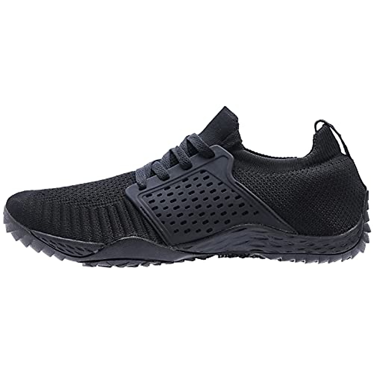 WHITIN Men's Trail Running Shoes Minimalist Barefoot Wide Width Size 11 Toe Box Gym Workout Fitness Low Zero Drop Sneakers Treadmill Free Black 44