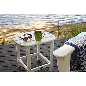 POLYWOOD SBT18GY South Beach 18" Outdoor Side Table, Slate Grey