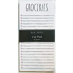 Rae Dunn List Pad Groceries 70 Sheets Lined