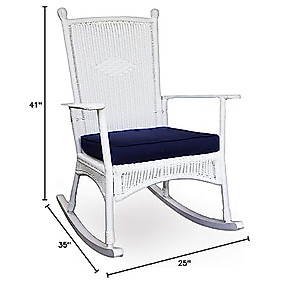 Tortuga Outdoor Portside Classic Rocking Chair, White Coastal