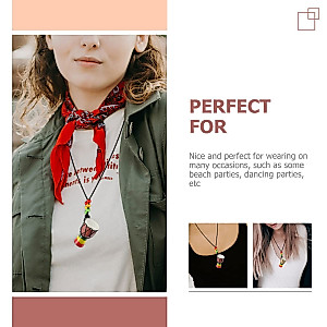 Milisten 28 Pcs African Tambourine Pendant Mini African Drum Pendant Drum Player Necklace African Drum Craft Para Hombres Personalized Drum Necklace Pendant Log Congo Wood Man