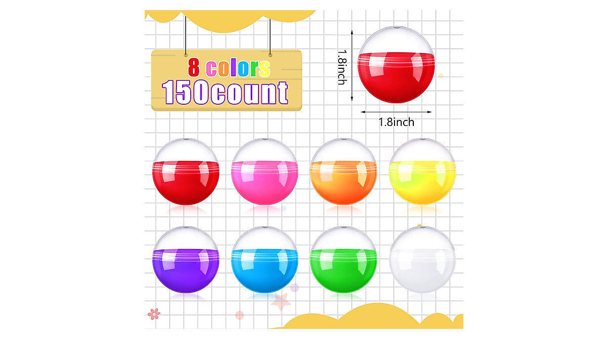 Sosation 150 Pcs Gumball Capsules - Perfect for Party Favors & Prizes