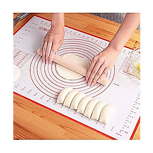 Pastry and Dough Mats - 3 Pack, Non Stick Silicone Kitchen Mat For Rolling Dough, And Fondant, With Size Guiding Circles, Dishwasher Safe