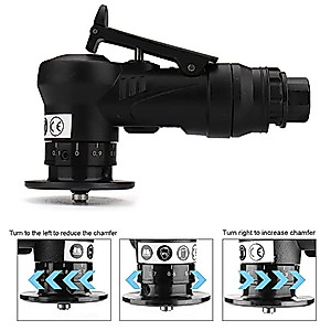 Portable Pneumatic Chamfering Tool Deburring-Trimming - 45 Degree Ultra Light Handheld Linear Air Beveling Tool for Metal, Mini Chamfering Machine Arc Edge Beveler Kit with Precision Blade Inserts