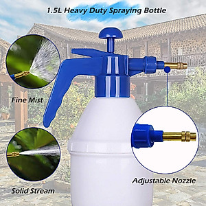 Cosywell Hand Pressure Pump Sprayer Water Spray Bottle for Plants 0.4 Gallon Car Wash Sprayer Adjustable Nozzle for Lawn Garden Home Cleaning Solutions Car Detailing Washing 51oz /1.5L