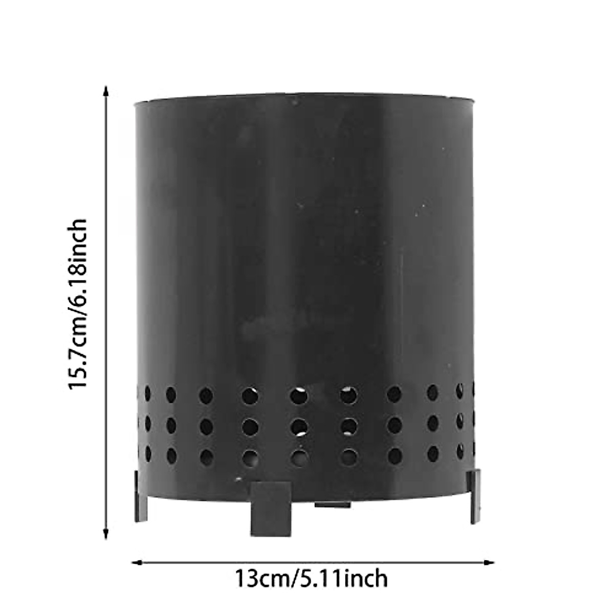 Iron Wood Burning Fireplaces Portable Fire Pit Camping Iron Bonfire Smokeless Tabletop Firepit with Stand Outdoor Garden Camping Supplies (Black)