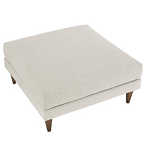 Modway EEI-6481-HEI Zoya Down Filled Overstuffed Ottoman, Ivory Fabric