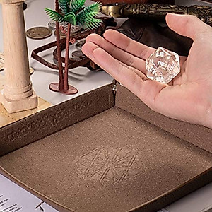 Wiz Dice Titan 25mm Dice - Large Polyhedral Dice Set for Various Role Playing Dice Games - Sparkle Vomit 7 Cnt -DND Dice Set with a Clear Dice Box - Includes D4, D6, D8, D10, D10(0), D12 & D20